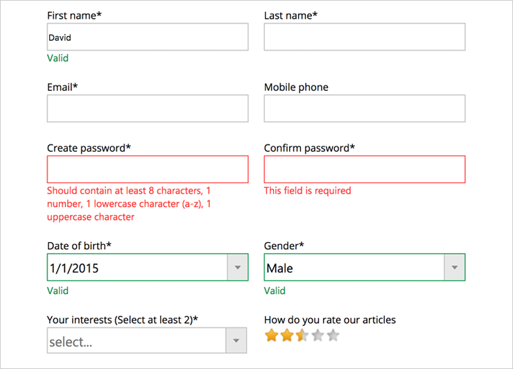 Data Entry And Display Component Javascripthtml5 And Jquery Ignite Ui