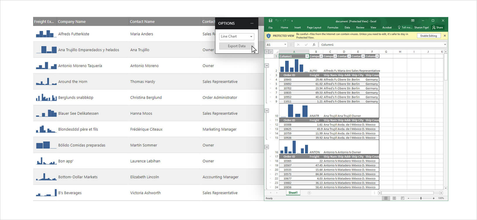 Excel Library Component Javascripthtml5 And Jquery Ignite Ui