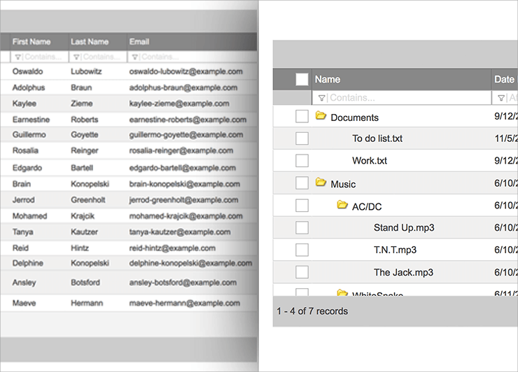 Tree Grid Component Javascripthtml5 And Jquery Ignite Ui
