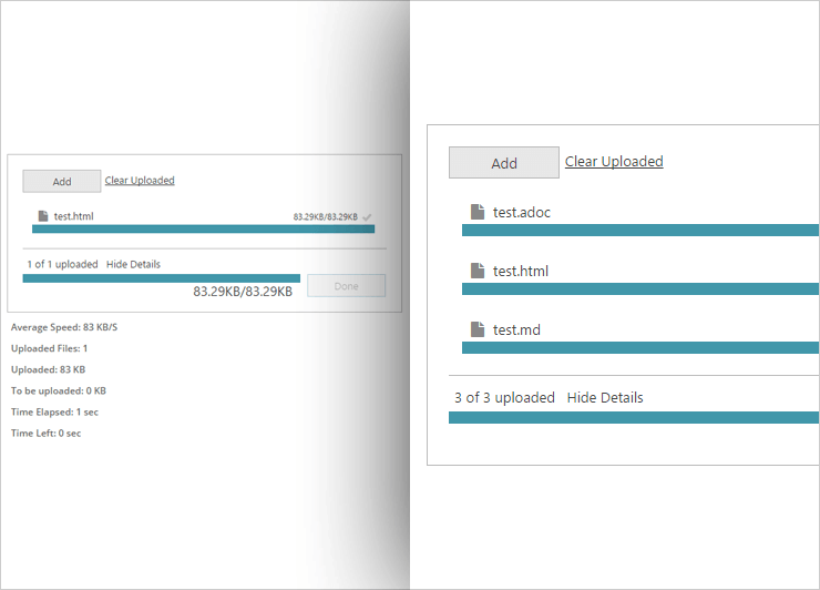 File Upload Component Javascripthtml5 And Jquery Ignite Ui