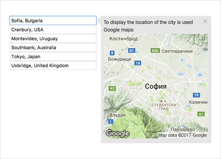 Popover Component - JavaScript/HTML5 & jQuery | Ignite UI