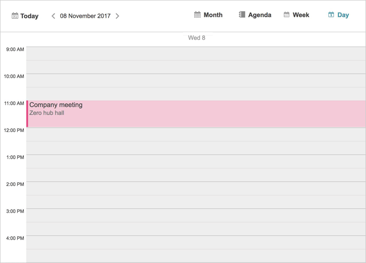 Schedule Component Javascripthtml5 And Jquery Ignite Ui
