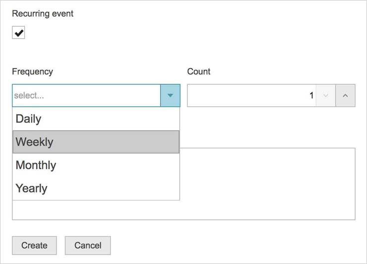 Schedule Component Javascripthtml5 And Jquery Ignite Ui