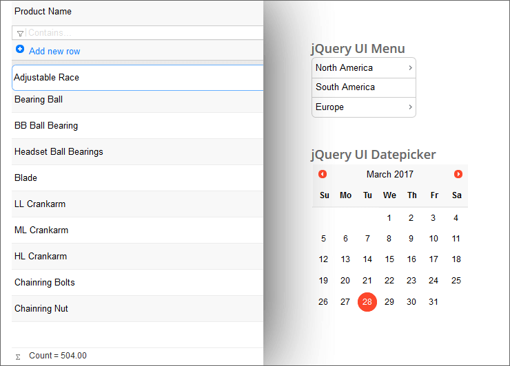 Themes Component Javascripthtml5 And Jquery Ignite Ui