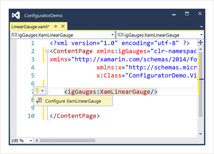 Linear Gauge Component Xamarin Ultimate Ui