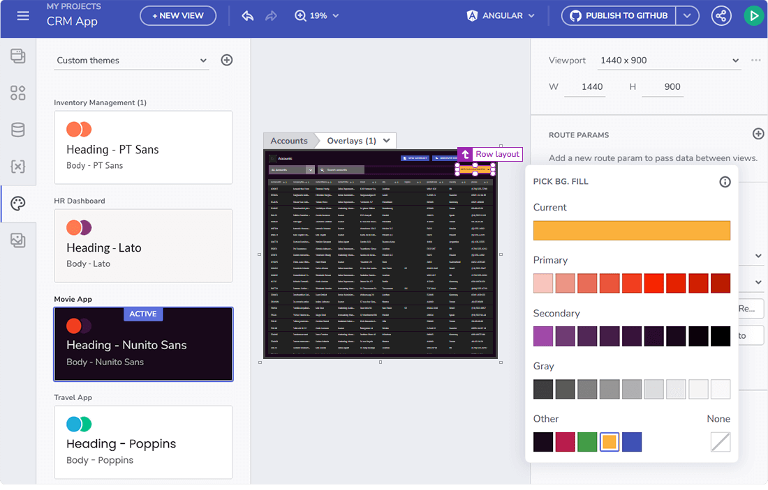 Customizable Themes In Low-Code App Builder™ | Features Customizable Themes In Low-Code App Builder™ | Features