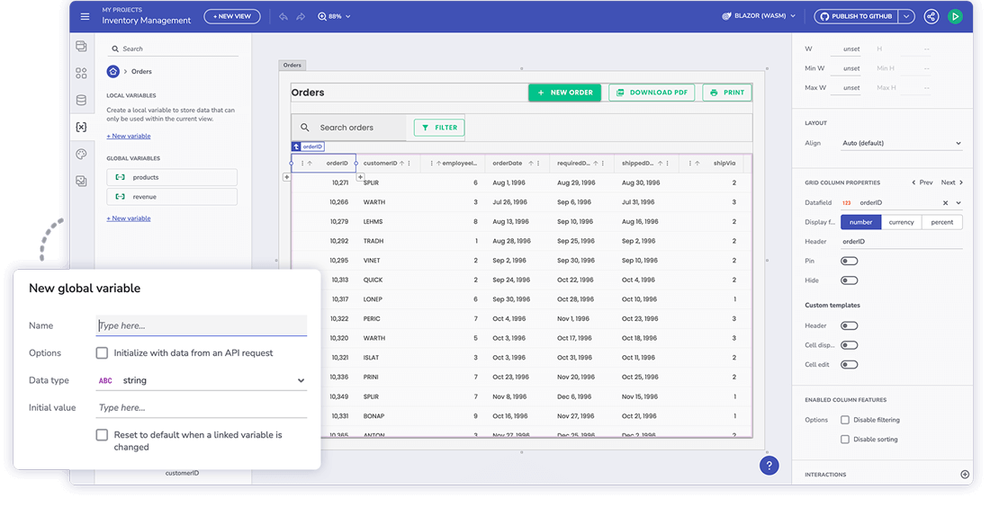 Blazor App Builder With Instant Code Generation App Builder