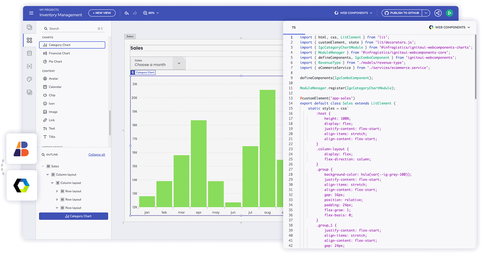 Web Components App Builder With Code Generation App Builder