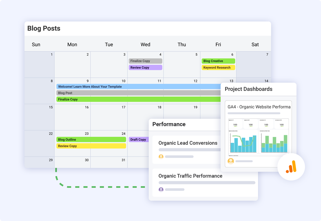 FREE Content Calendar Template By Slingshot